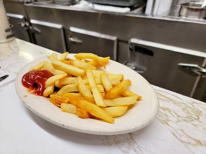 Golden, crispy, and utterly irresistible. These fries are the supporting actors that steal the show.