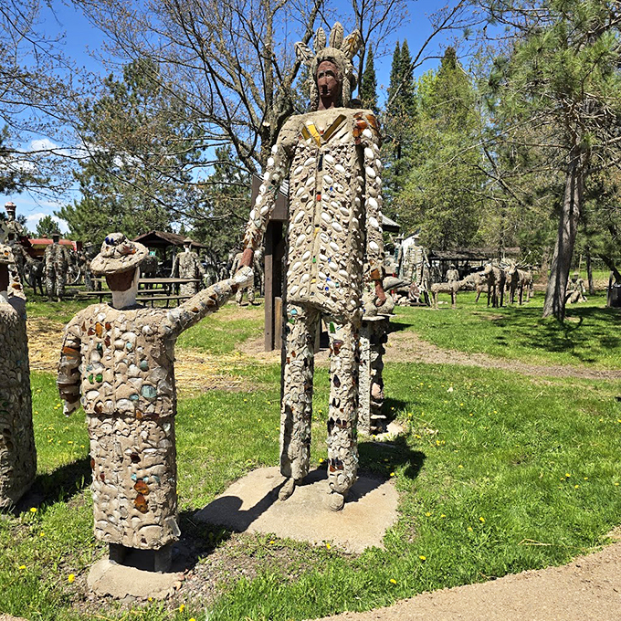 The ultimate test of friendship: 'Hey buddy, want to shake my concrete hand?' This statue gives new meaning to the phrase 'firm handshake.