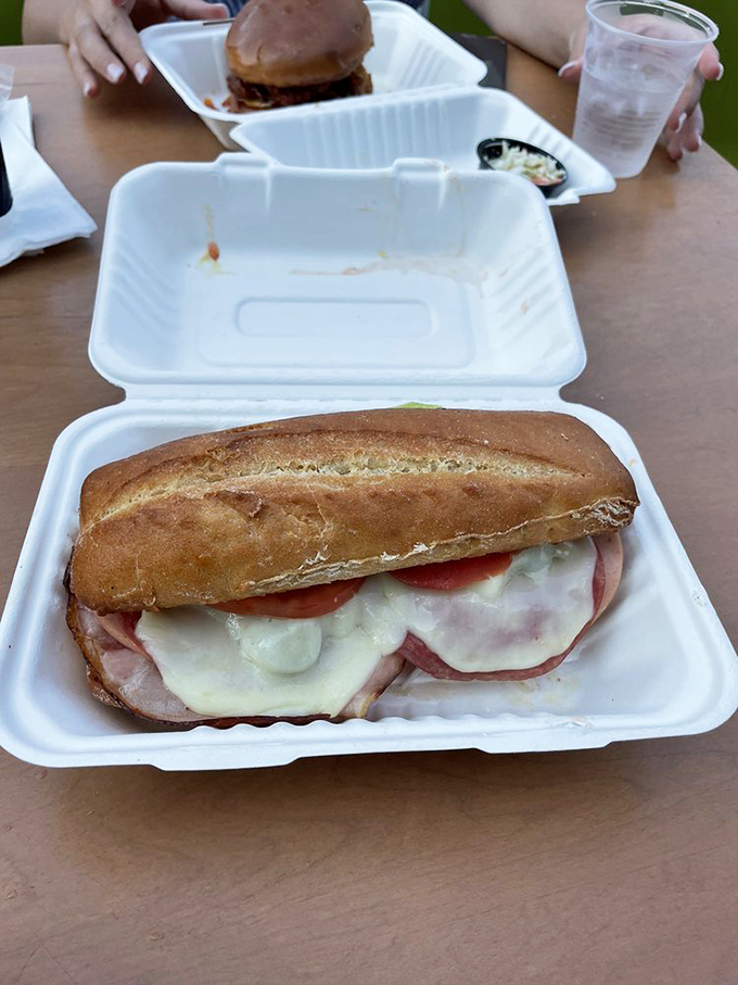 Sub-lime perfection! This Italian sandwich looks ready to transport your taste buds straight to flavor town.