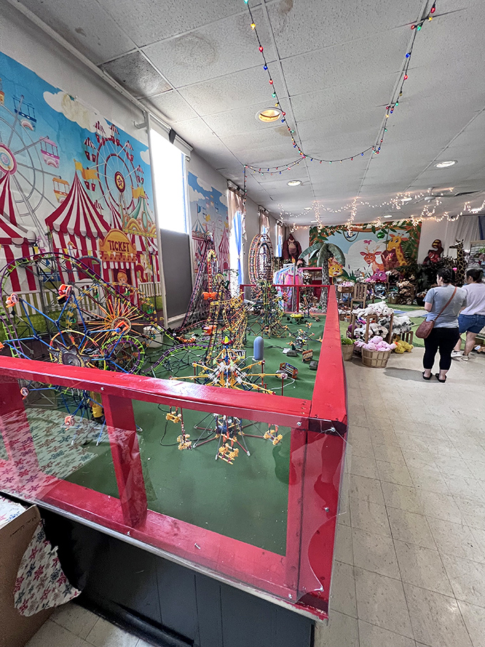 Step right up to the sweetest carnival in town! This miniature wonderland is like Willy Wonka meets the county fair, minus the Oompa Loompas.