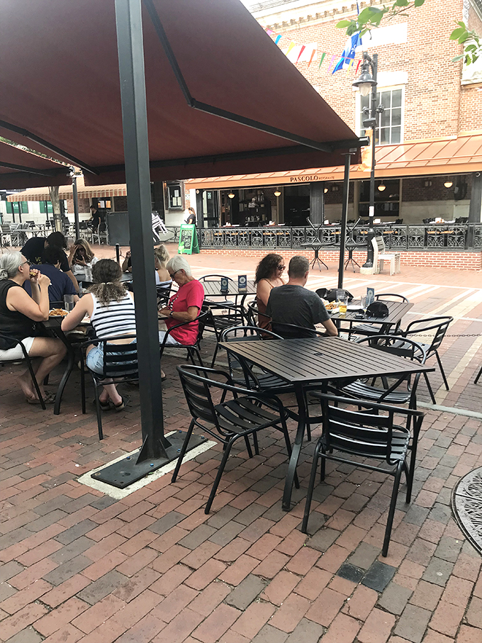 Al fresco dining with a side of people-watching. It's dinner and a show, Vermont style!