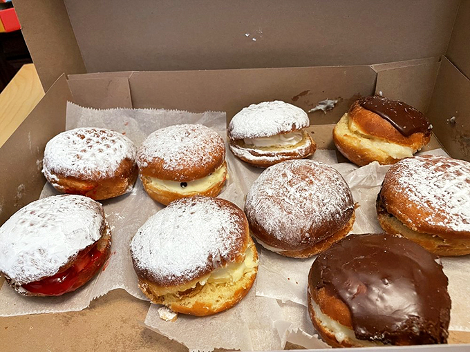 Paczki perfection! These Polish pastries are like little powdered snowballs of joy, ready to melt in your mouth and warm your soul.