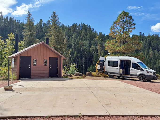 Rustic charm meets modern convenience. It's like glamping, but with actual bathrooms nearby.