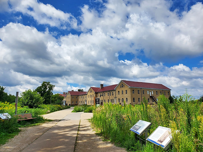 Fort Snelling's yellow brick road. Okay, it's more of a beige brick path, but it'll still lead you on an adventure through history.