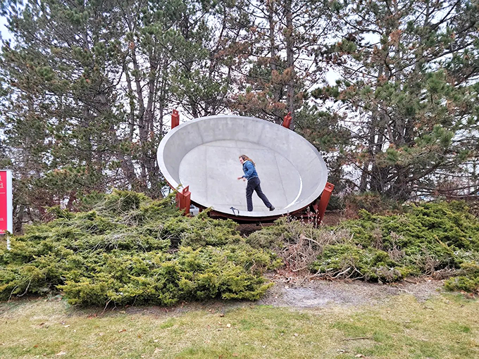Walking on sunshine? Nope, just strolling across a pie pan big enough to feed Godzilla's extended family.
