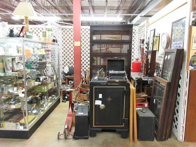 Vault of vintage valuables! This old-school safe isn't guarding gold, but something even better – pieces of history waiting to be unlocked.
