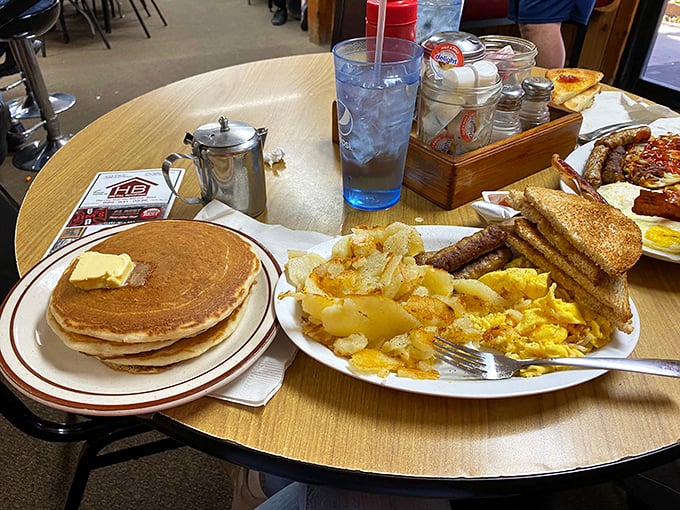 The "I skipped dinner to prepare for this" special. A breakfast so big, it has its own area code!