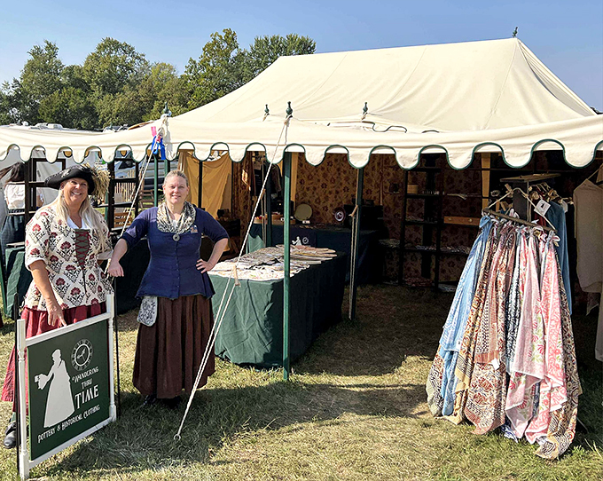 Step right up to the 18th-century mall! These booths offer a shopping experience that's more authentic than those "vintage" jeans at Urban Outfitters.