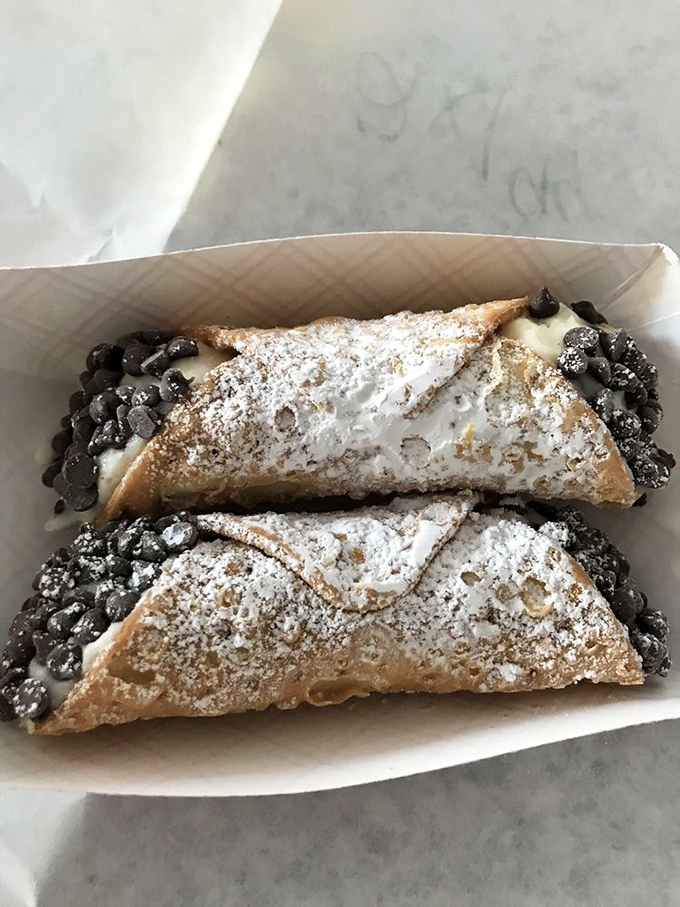 Sweet endings! These cannoli are the perfect finale to your deli adventure &ndash; crispy, creamy, and utterly irresistible.