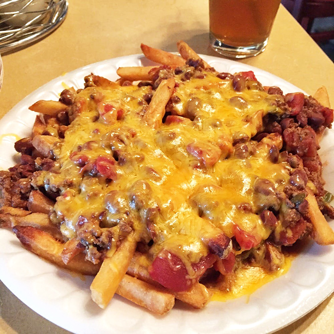 Chili fries so good, they should come with a warning label: "May cause spontaneous happy dances and food comas."