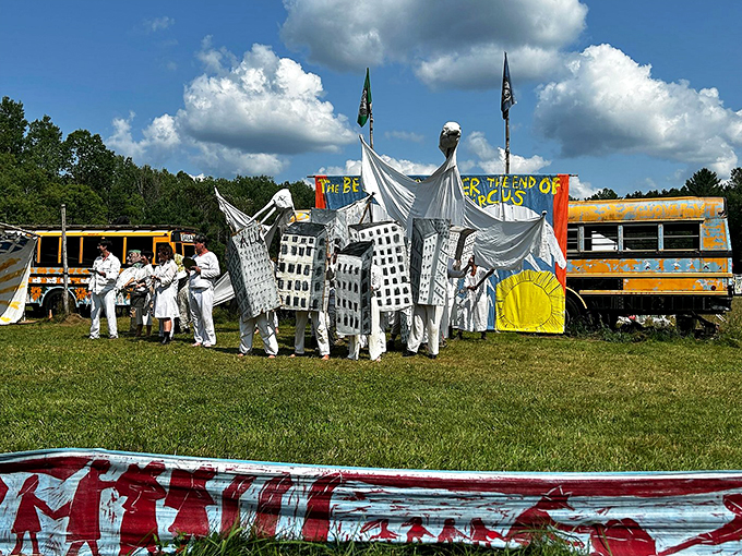 It's not your grandma's neighborhood block party - unless your grandma was a revolutionary puppet master with a flair for the dramatic.