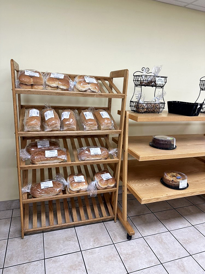 The staff of life, Fleckenstein's style! These fresh-baked loaves are what sandwich dreams are made of, no filter needed.