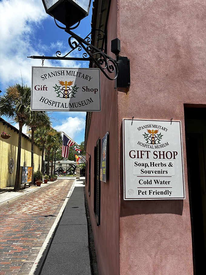 "Sorry, we're fresh out of miracle cures." This gift shop offers a different kind of souvenir &ndash; perhaps a bar of soap to wash away the hospital heebie-jeebies?