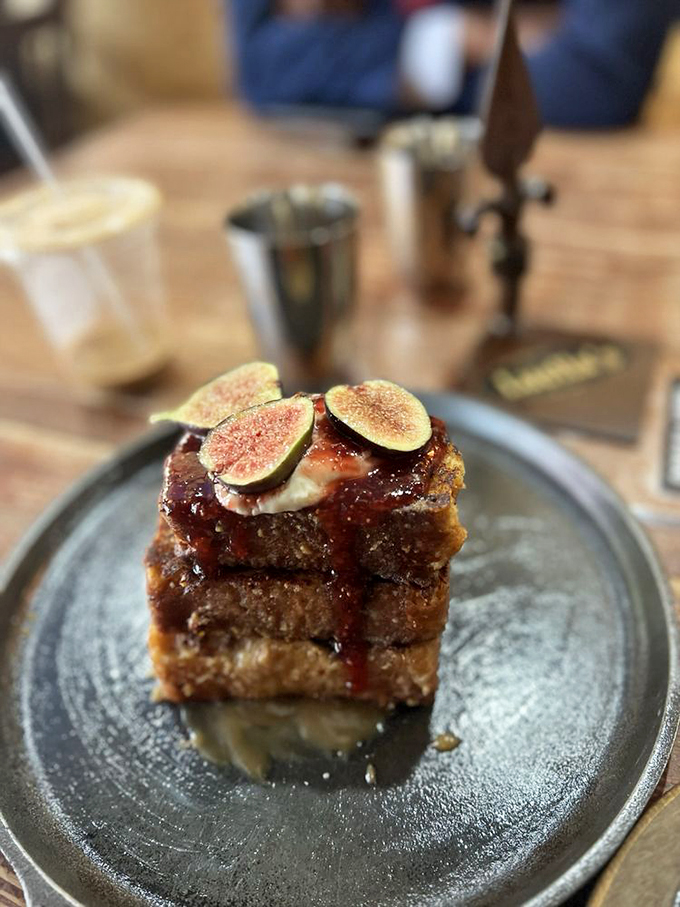 French toast fantasy! This honey and fig creation is what breakfast dreams are made of. It's almost too pretty to eat. Almost.