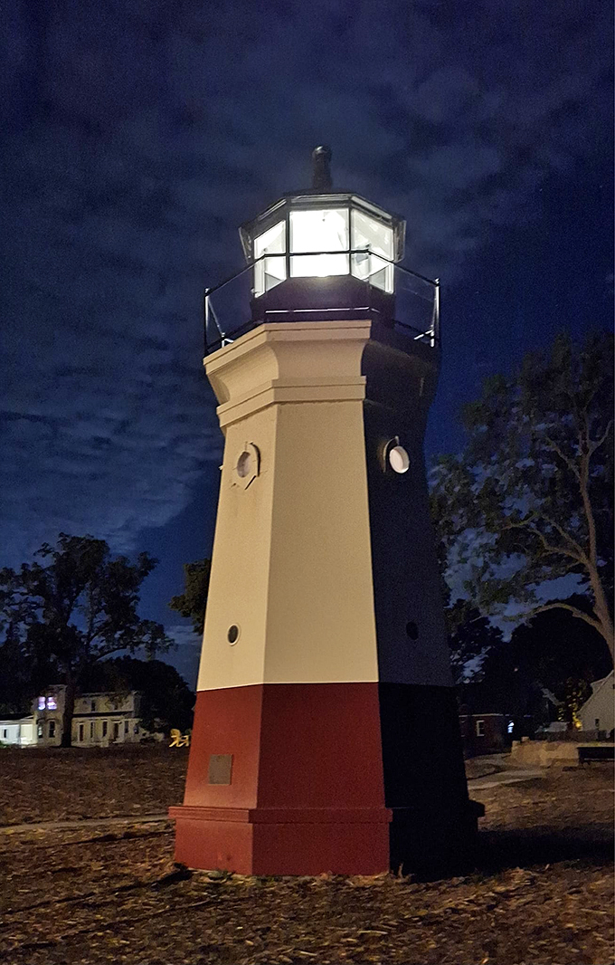 "By night, our lighthouse transforms into a glowing sentinel. It's like the world's fanciest nightlight, guiding ships and chasing away monsters under the bed."