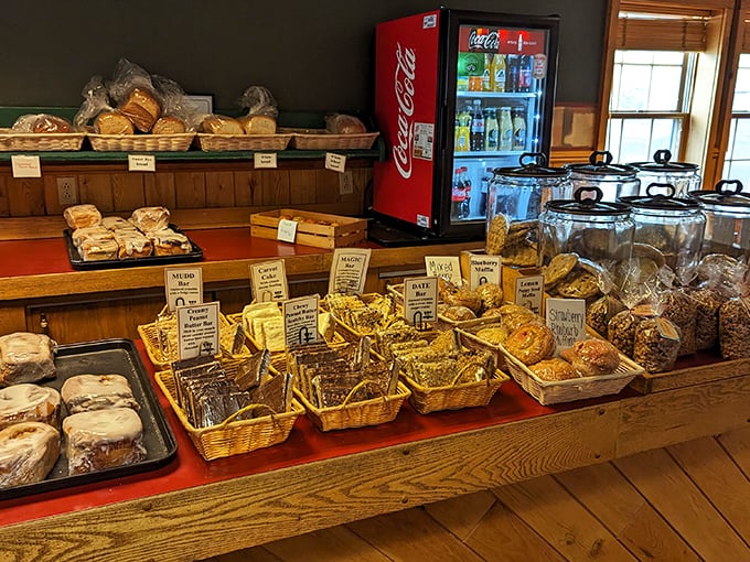 A pastry lover's paradise! This display case is where willpower comes to die and "I'll just have one bite" becomes a laughable concept.