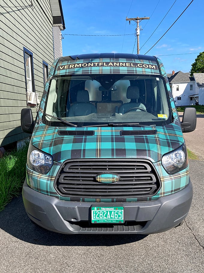 Talk about wearing your heart on your sleeve&hellip; or your brand on your van! This plaid-mobile is taking coziness on the road.