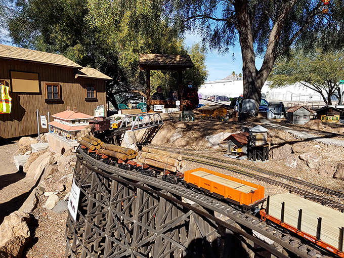Who needs Google Earth when you've got this? This hyper-realistic display brings the Southwest to life, one miniature cactus at a time.