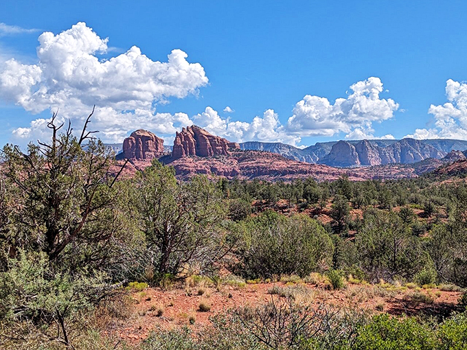 Cloud-watching takes on a whole new meaning when you've got a backdrop like this. It's nature's own lava lamp, constantly shifting and mesmerizing.