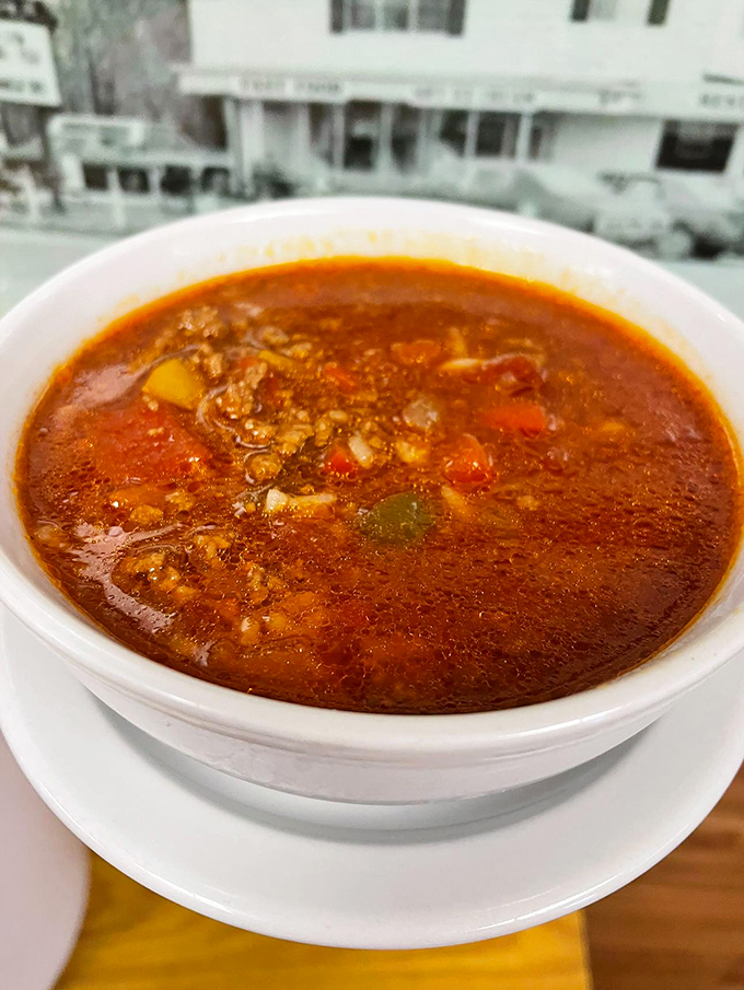 Soup-er hero to the rescue! This hearty stuffed pepper soup is ready to warm hearts and satisfy appetites.