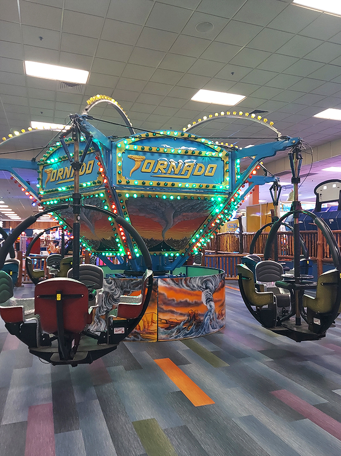 Hold onto your hats (and lunch)! This Tornado ride is Wisconsin's answer to Dorothy's wild trip to Oz.