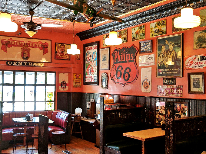 Wall of fame! This isn't just decor; it's a crash course in pop culture history. Spot any faces you recognize?