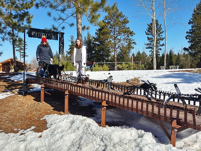 Winter wonderland meets metal playground. It's like Santa's workshop got a Mad Max makeover, and we're here for it!