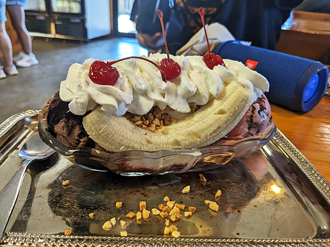 The Eighth Wonder of the Dessert World! This banana split is what happens when fruit and ice cream have a beautiful reunion.