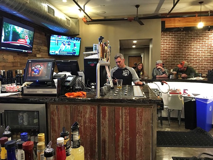 The bar: where beer flows like a river and BBQ sauce is considered a perfectly acceptable accessory to your outfit.