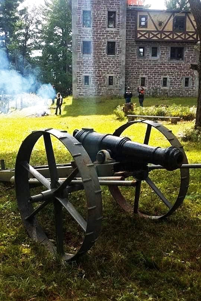 Defend the cheese curds! This cannon stands ready to repel any invaders foolish enough to threaten Wisconsin's treasures.