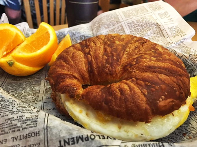 Croissant or work of art? This golden, flaky masterpiece could hang in the Louvre&hellip; if it weren't so darn delicious!