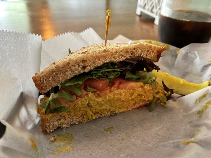 This sandwich is curry-ing favor with my taste buds. It's a flavor explosion that'll make your mouth do a Bollywood dance number.