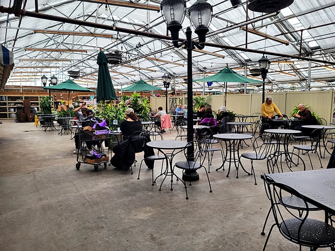 The Garden of Eatin'! This greenhouse caf&eacute; is where you can literally stop and smell the roses while sipping your latte. Multi-tasking at its finest!