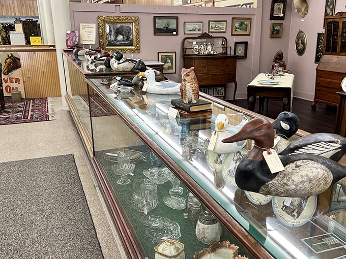 Duck, duck, goose... and cat? This menagerie of figurines is like Noah's Ark meets your grandma's china cabinet. No feeding the animals, please!