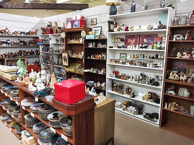 From carousel horses to ceramic chickens, this menagerie of figurines is a Noah's Ark of knick-knacks. Which one will you rescue?