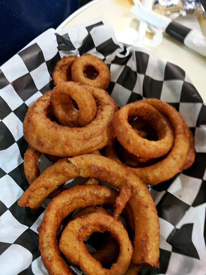 Onion rings or edible halos? These golden circles of crispy perfection might just be a religious experience for your taste buds.