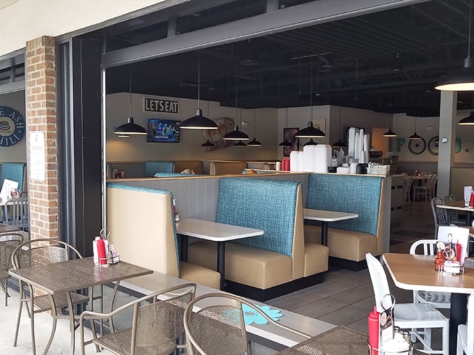 Al fresco dining with a side of people-watching. It's like a front-row seat to the neighborhood's daily sitcom.