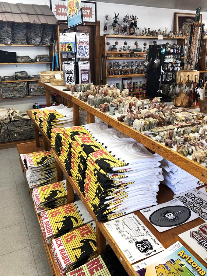 Souvenir shirts so cool, they make Hawaiian prints look like business casual. Route 66 fashion at its finest!