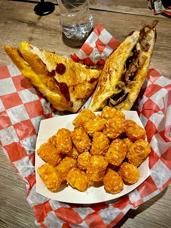 Tater tots or golden nuggets of joy? These crispy bites are the perfect sidekick to your grilled cheese adventure.