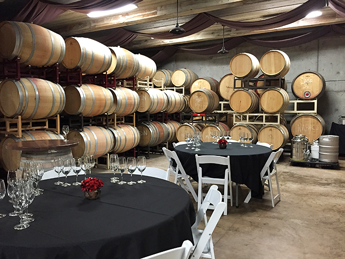 Where the grape magic happens. It's like Willy Wonka's factory, but for adults who prefer their sugar fermented.