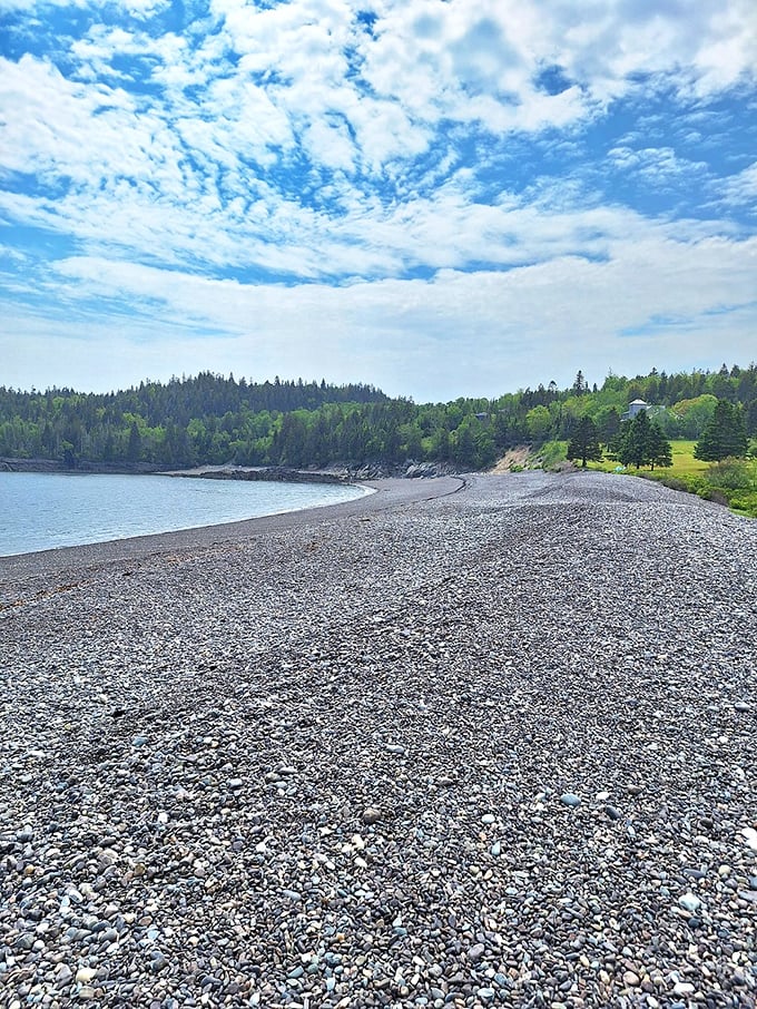 Who needs sand when you've got a symphony of stones? Nature's own sound machine.