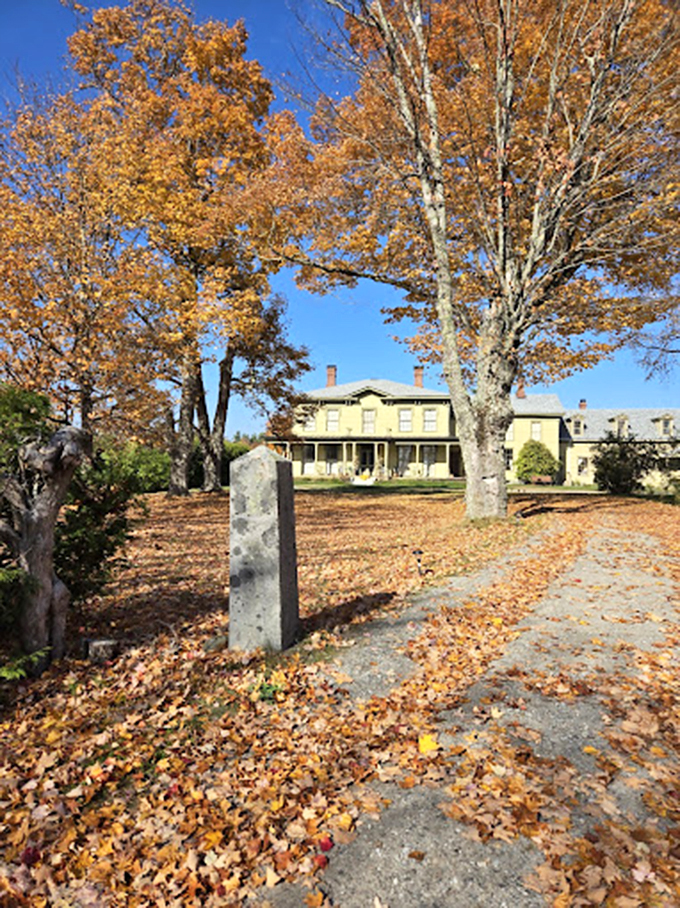 Autumn in New England: Norman Rockwell himself couldn't have painted a more picturesque scene of fall foliage framing this historic home.