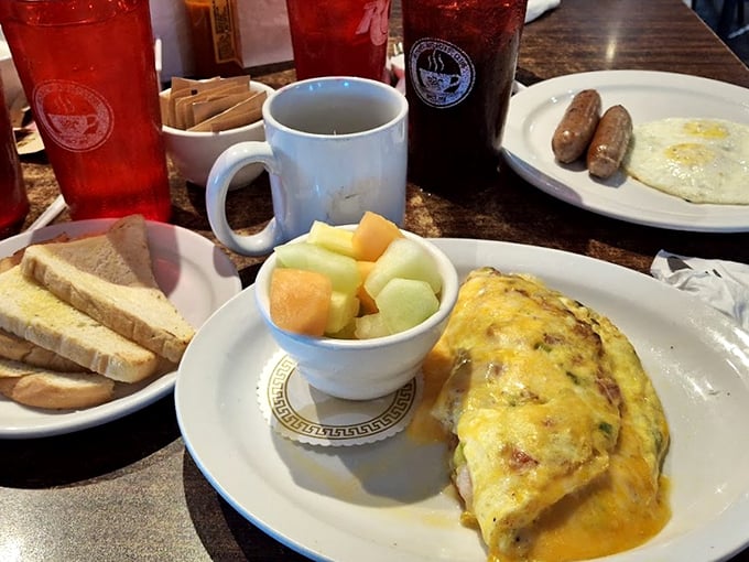 A breakfast spread fit for royalty &ndash; if royalty wore pajamas and craved comfort food at 10 AM.