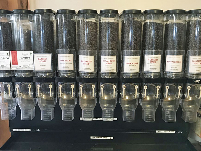 Coffee beans, coffee beans, as far as the eye can see! It's like Willy Wonka's factory, but for caffeine addicts.