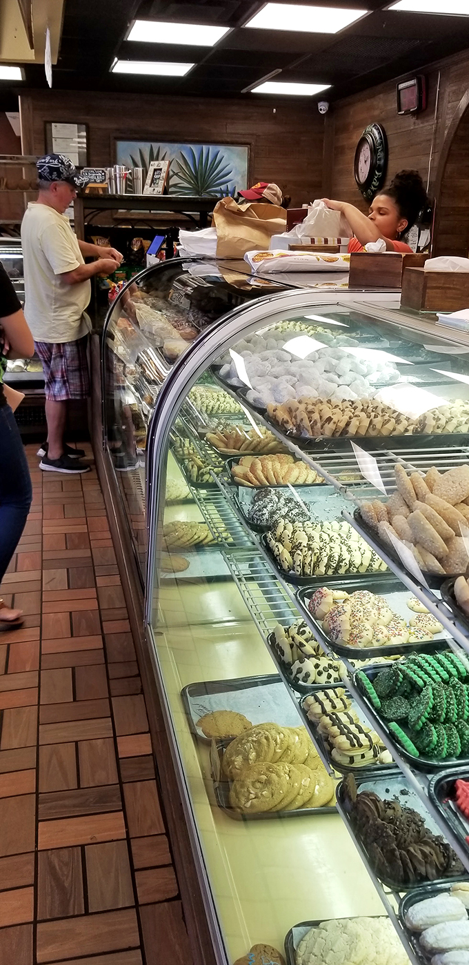The look of pure joy when pastry meets palate. This customer is experiencing what I like to call a "baked goods epiphany" – life-changing and utterly delicious.
