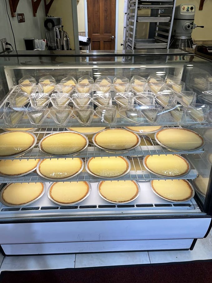 Pie paradise! It's like a support group for those with a sweet tooth, where the solution is more pie, not less.