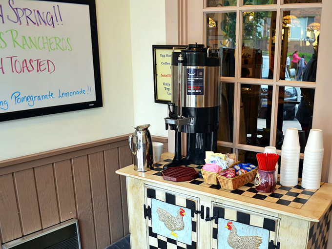 Caffeine dreams come true! Free-flowing coffee that's actually good? It's like finding the Holy Grail of breakfast beverages. Pinch me, I must be dreaming!