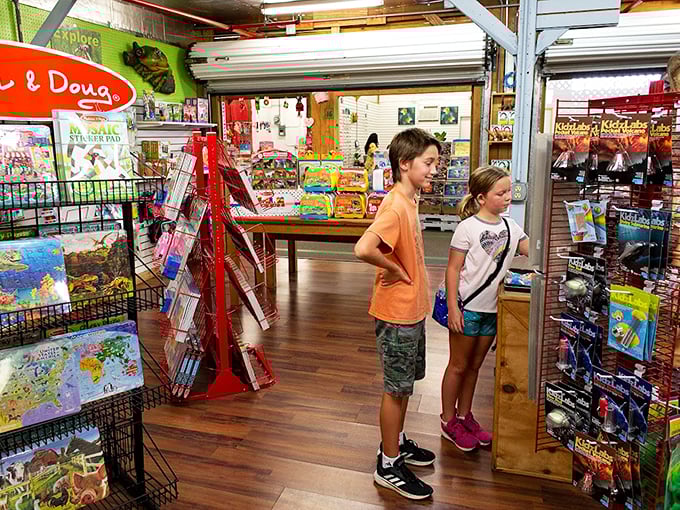 Kids in a candy store? Nope, just the toy aisle at Fleamasters! Watch young imaginations soar higher than a Cape Canaveral rocket launch.