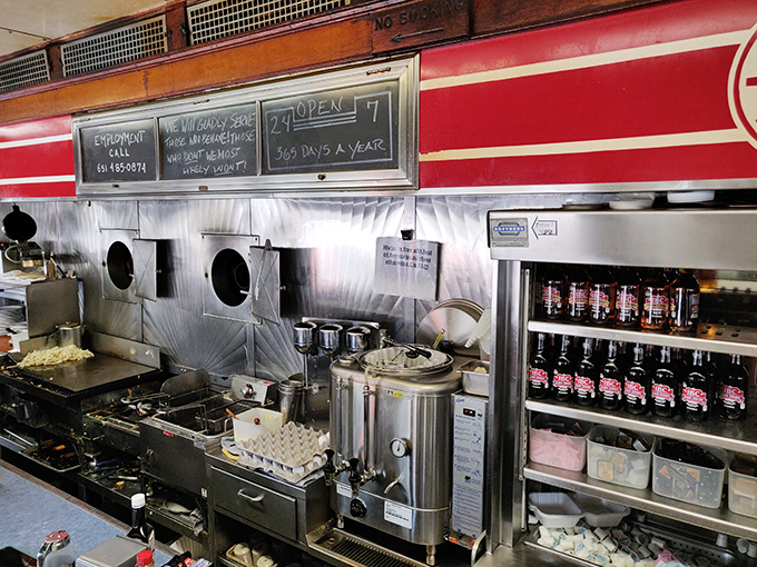 Behind the culinary curtain! Mickey's kitchen is where the magic happens, 24/7. It's like Santa's workshop, but with more bacon.