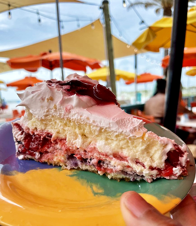 Red, white, and blue cheesecake &ndash; it's like the 4th of July had a delicious love child with a New York deli. Patriotism never tasted so sweet!